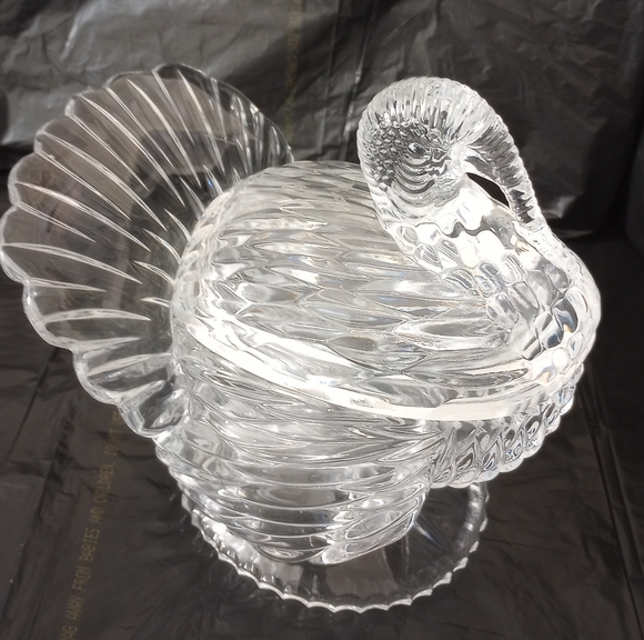 Shannon | Art | Shannon Crystal Clear Glass Turkey Covered Candy Box ...